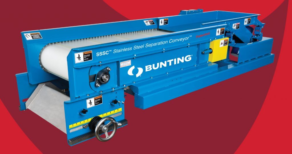 Magnetic Separation Conveyors | SSSC Stainless Steel | Bunting-Newton